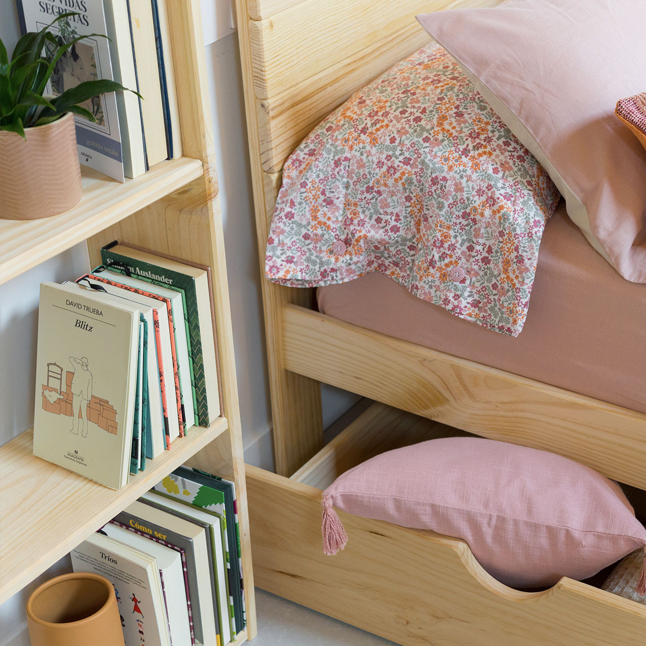 Tiroirs de rangement profondeur 90 cm en bois Finition Bois poli ...