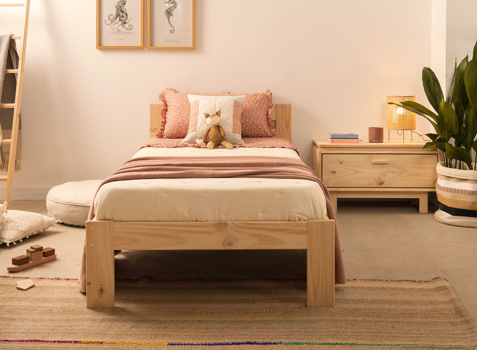 Lits simples en bois à petits prix | LUFE